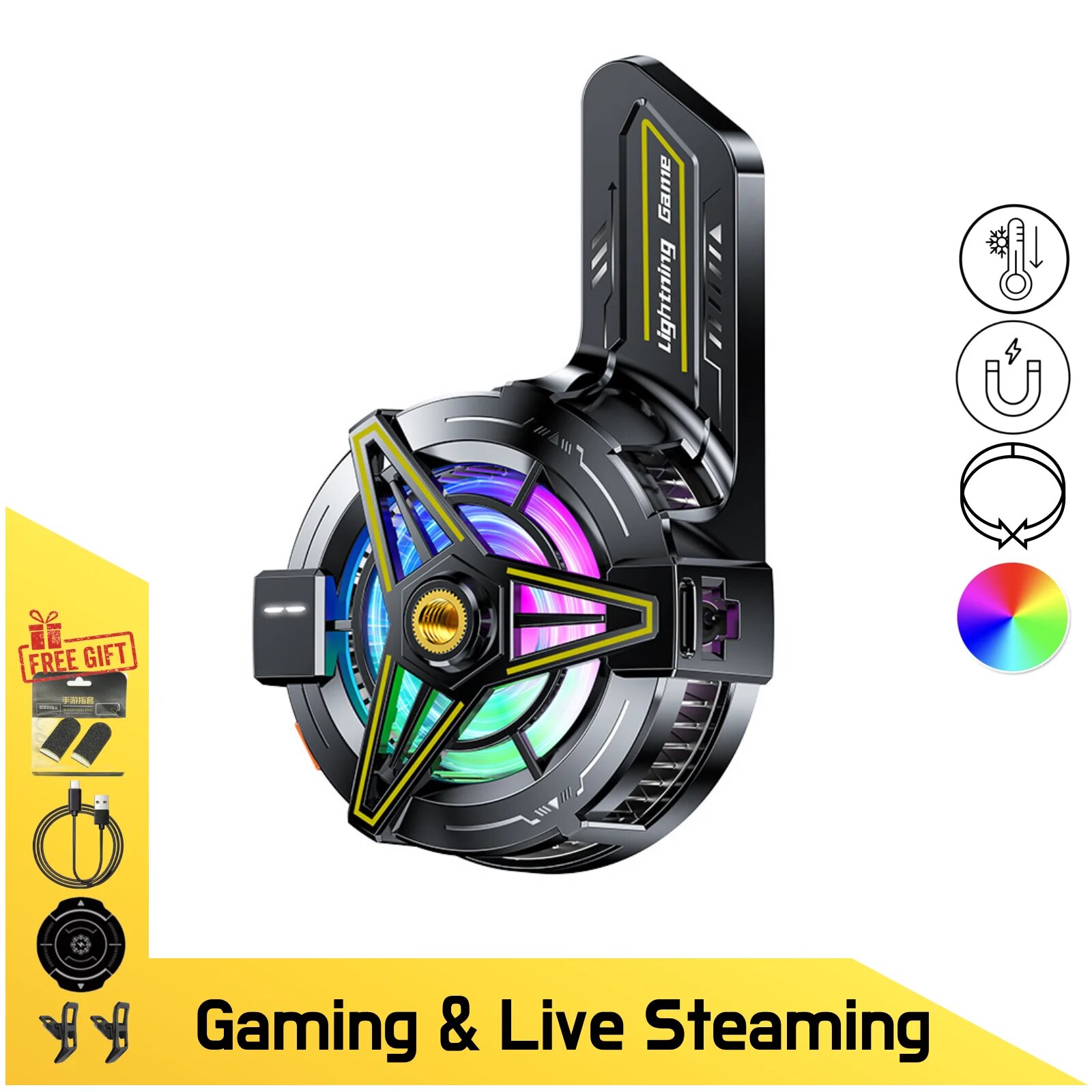 X151 Термоэлектрический кулер для телефона на базе Пельтье с удлиненной теплопроводящей пластиной для игровых и потоковых трансляций Охлаждающий вентилятор