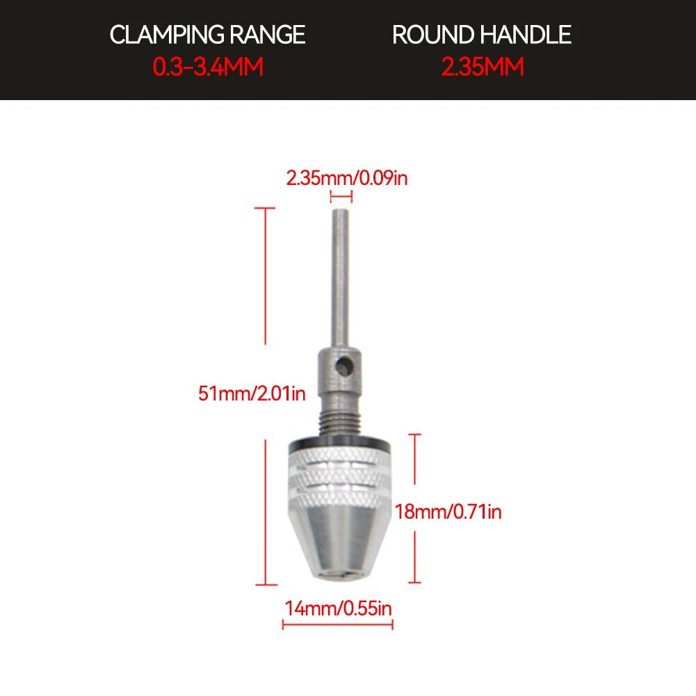 Мини патрон для дрели 0,3-6,5 мм 0.3-3.4mm 2.35mm