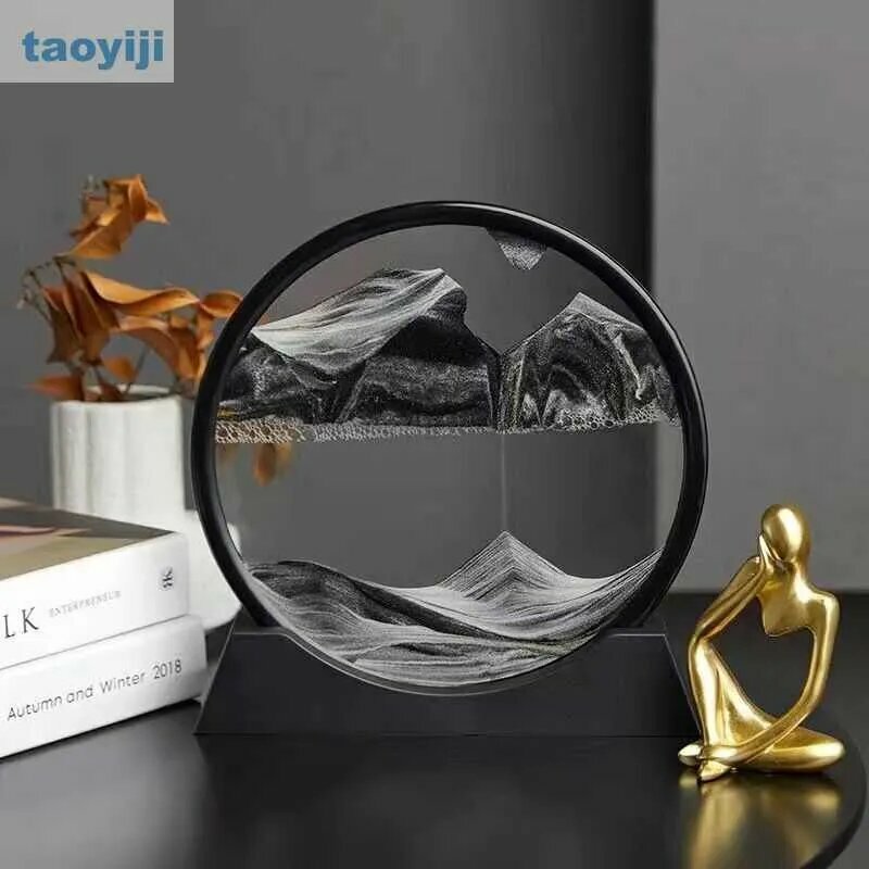 Картина песочная 3D интерьерная в белый рамке / Песочные часы антистресс / подарк YZ