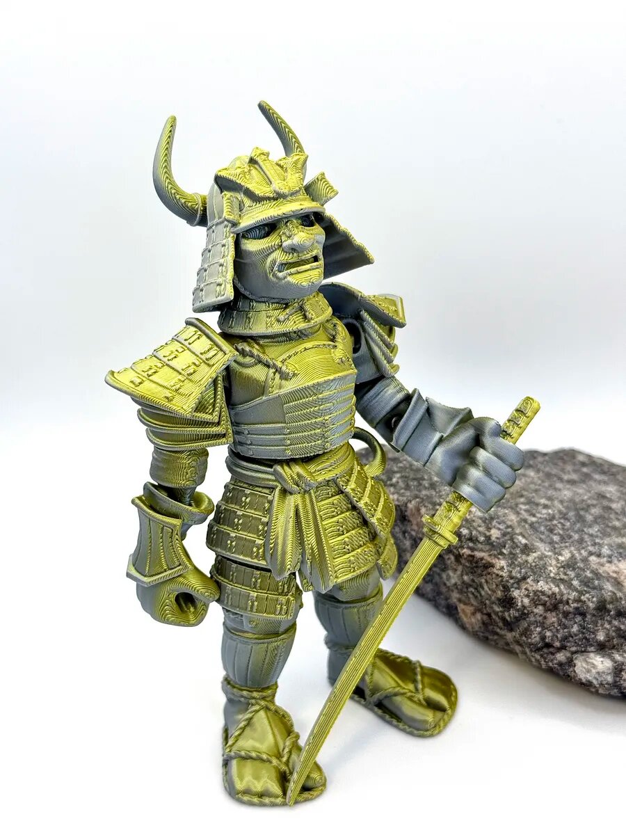 Фигурка подвижная антистресс Home&Misc "Самурай", 3D-печать, 15 см, пластик