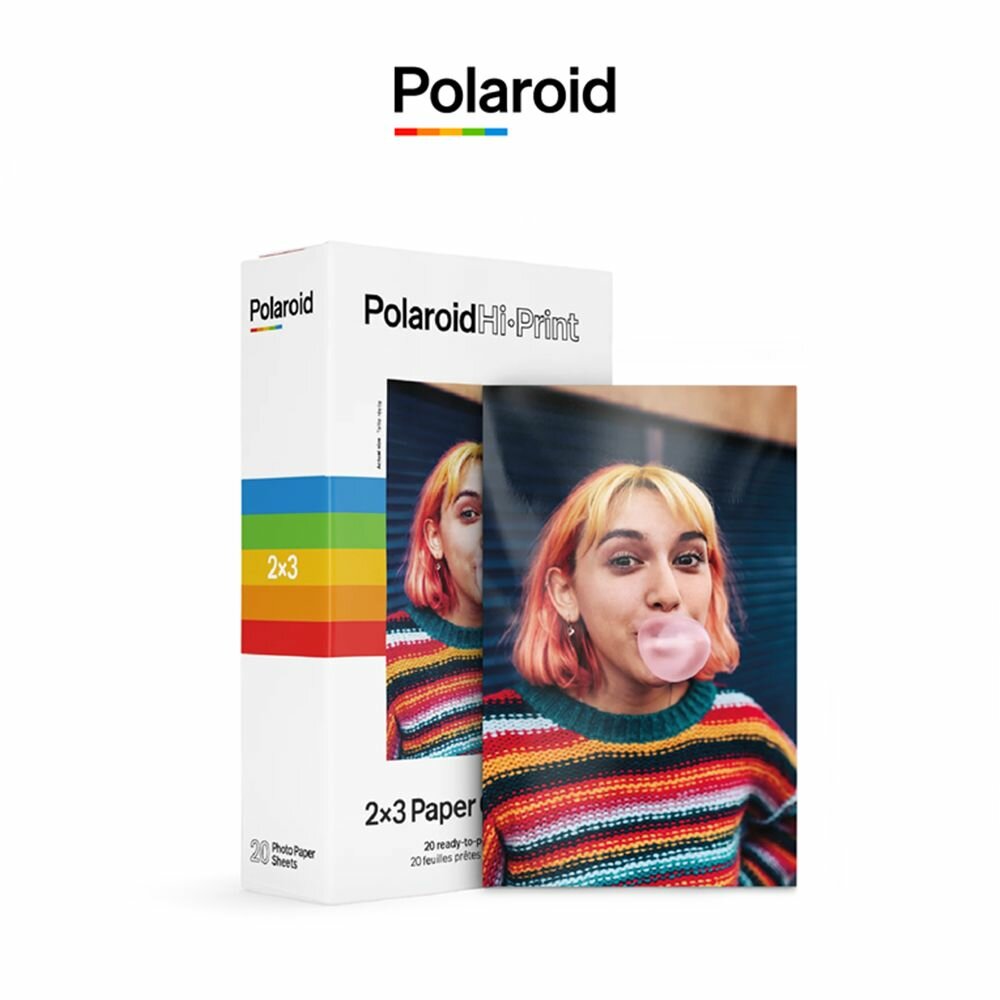 Polaroid Hi-Print 2 x 3" Photo Paper, Фотопринтер компактный фотобумага, цветная бумага для печати по технологии термосублимации / 20шт