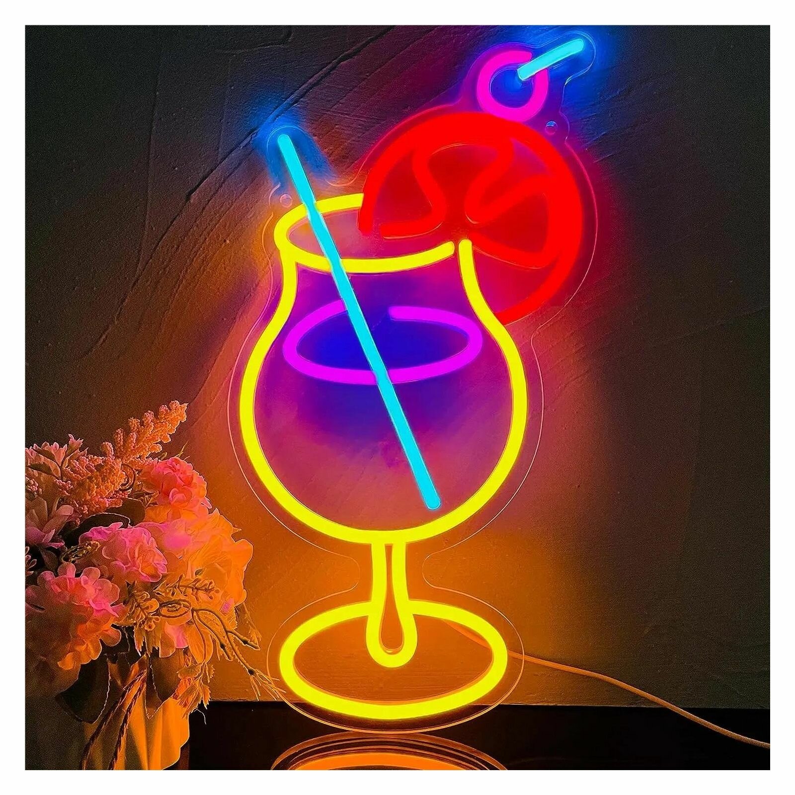 Коктейльный Стаканчик Неоновая Световая 22смx41см