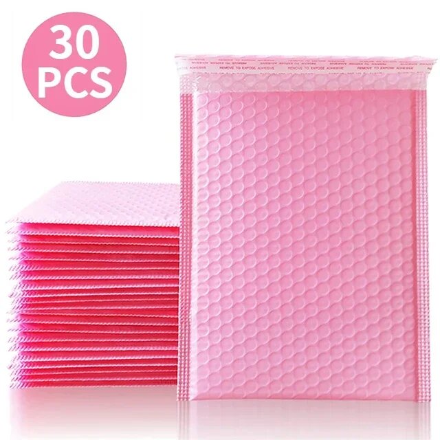 Водонепроницаемые пузырчатые пакеты, розовый Розовый, 15*18 см, Pink 30PCS