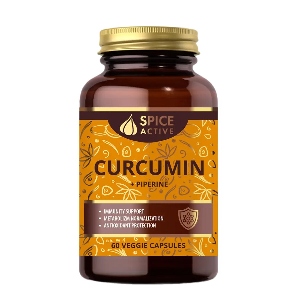 Спайс Актив/Spice Active Куркумин с пиперином / Curcumin with Piperine капсулы массой 530,04 мг 60 шт