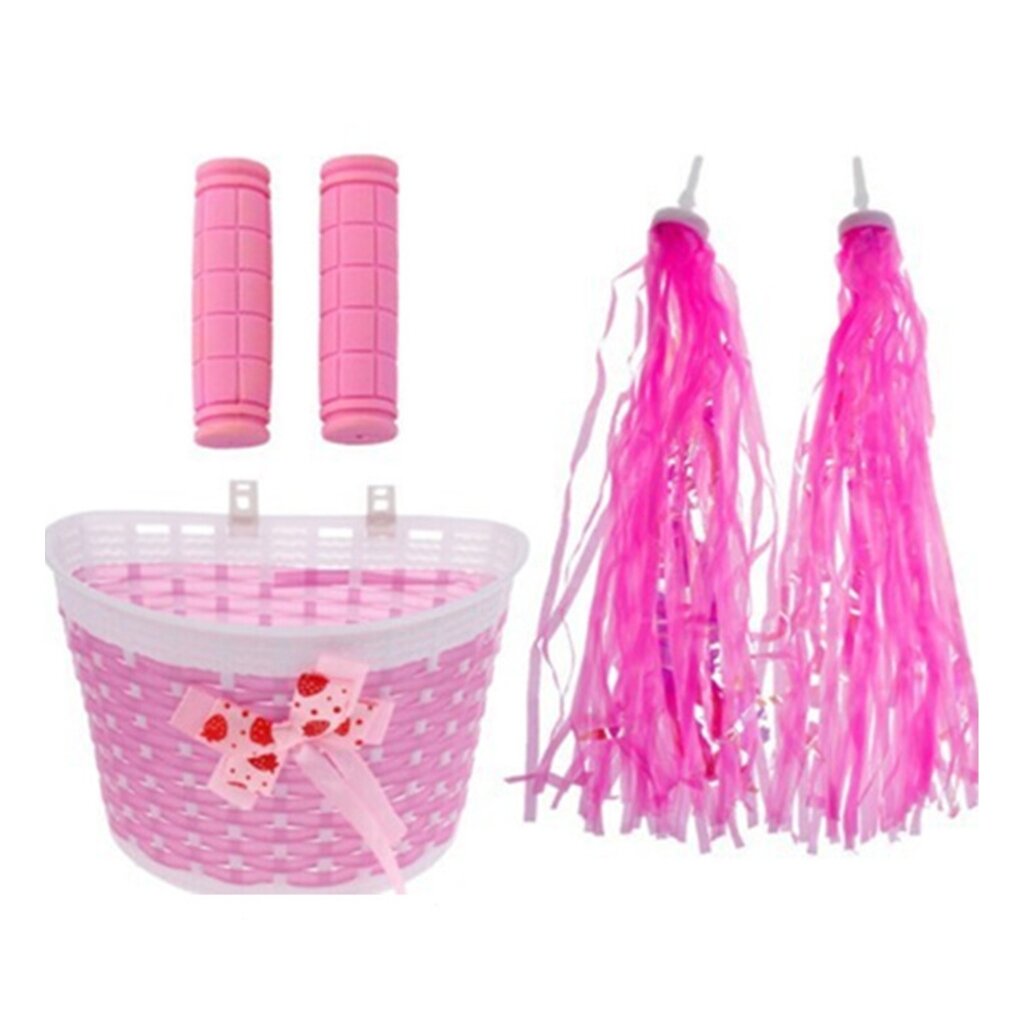 Детские велосипеды Передняя корзина на руле, растяжки, рукоятка на руле, Украшение переднего руля для детского велосипеда, скутера