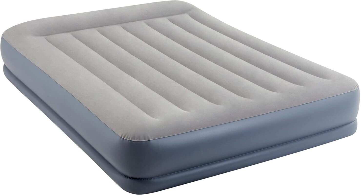 Кровать надувная Intex 152х203х30 см, с подголовником, встр. насос 220 В, до 272 кг (64118)