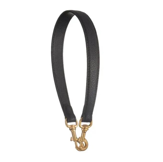 Ремешок из коровьей кожи для сумочки, широкий Сменный ремень для сумки на плечо, аксессуары для коротких ремней, запасные части для сумок 54 см Черный, yellow metal, black