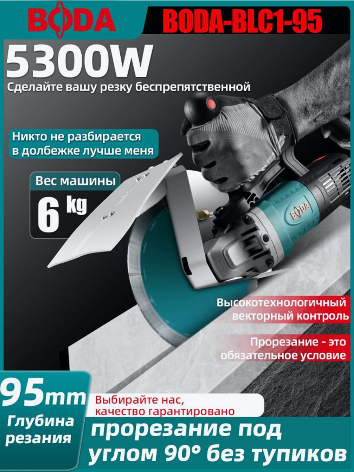 Долбежный станок, BODA, BLC1-95, мощный, без пыли, с интеллектуальным водяным насосом, для резки бетонной арматуры