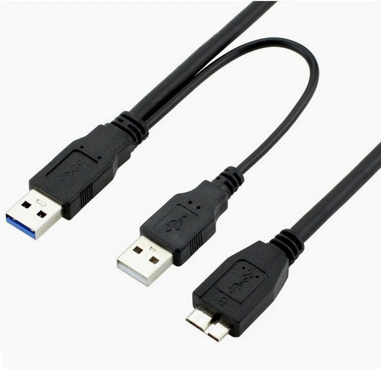 Кабель USB 3.0 «папа» к Micro USB 3 Y с дополнительным USB-накопителем USB3.0 «папа» на Micro USB3.0 B «папа» Кабель-адаптер для жесткого диска HDD Новый
