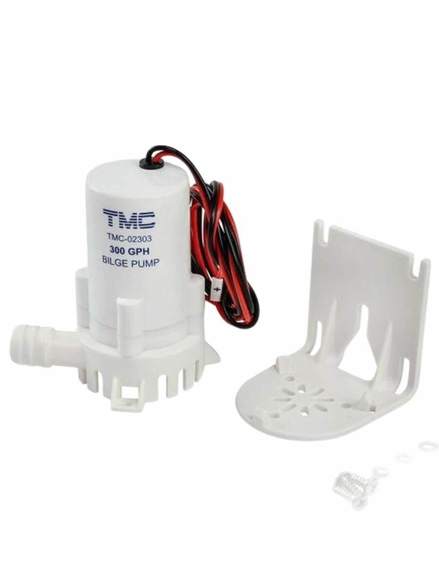Помпа трюмная TMC 300GPH 20л/мин, 12В с монтажным кронштейном