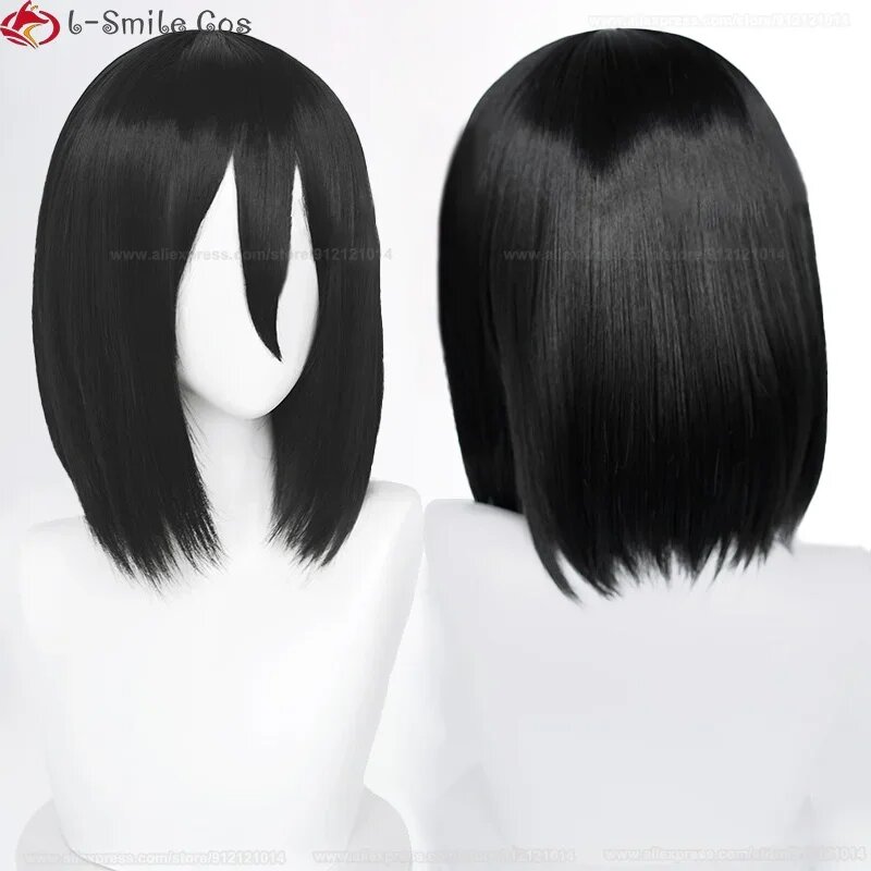 Косплей парики из аниме Attack on Titan Черный, Mikasa Ackerman A