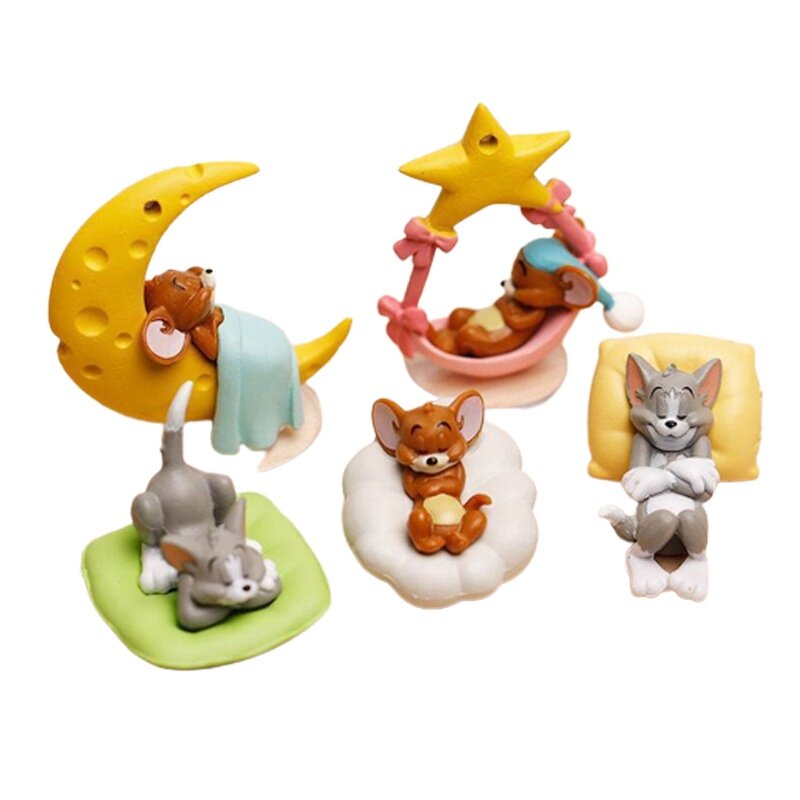 Detailed tom and jerry model figures for cake decorating and diy crafting