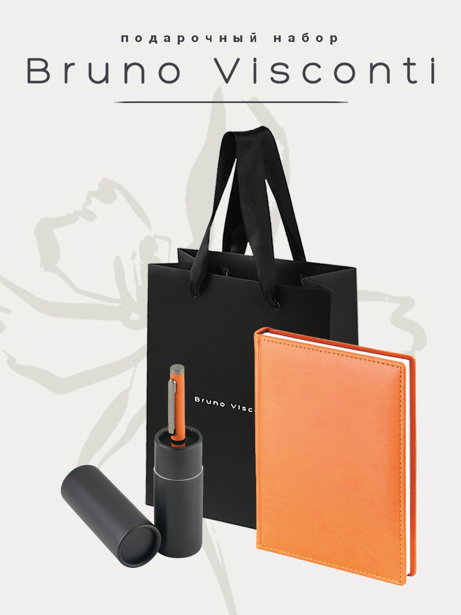 Набор подарочный Bruno Visconti: ежедневник А5 "VELVET" и ручка "FIRENZE" в тубусе
