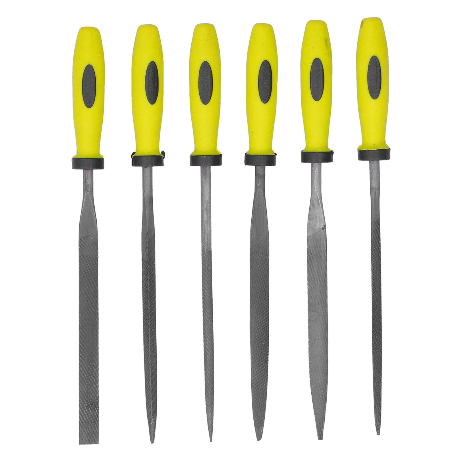 Набор 6 мини-напильников для металла, квадратные/круглые, SIL-1115