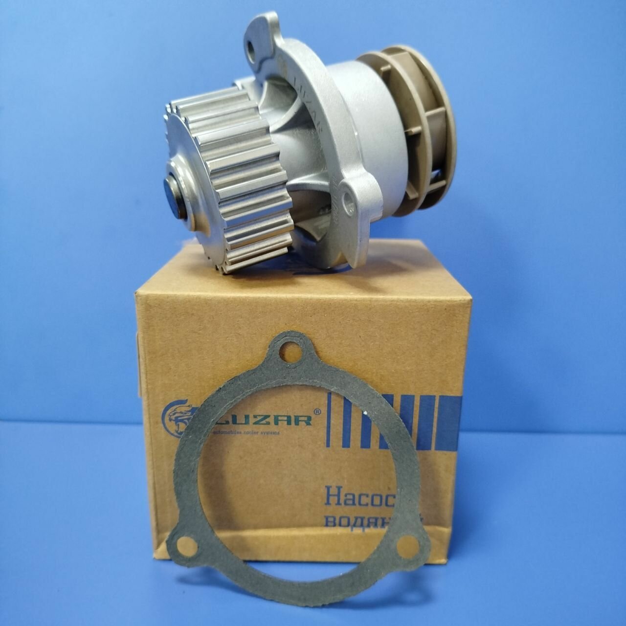 Насос водяной "LUZAR" для автомобилей Калина 2, Гранта 8кл. TURBO +25% подача охлаждающей жидкости