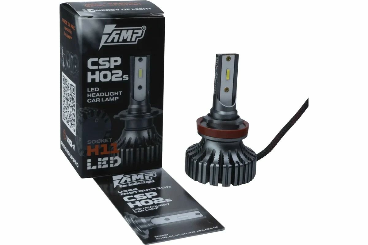 LED лампы H11 (2 шт.) 6000K - AMP CSP H02