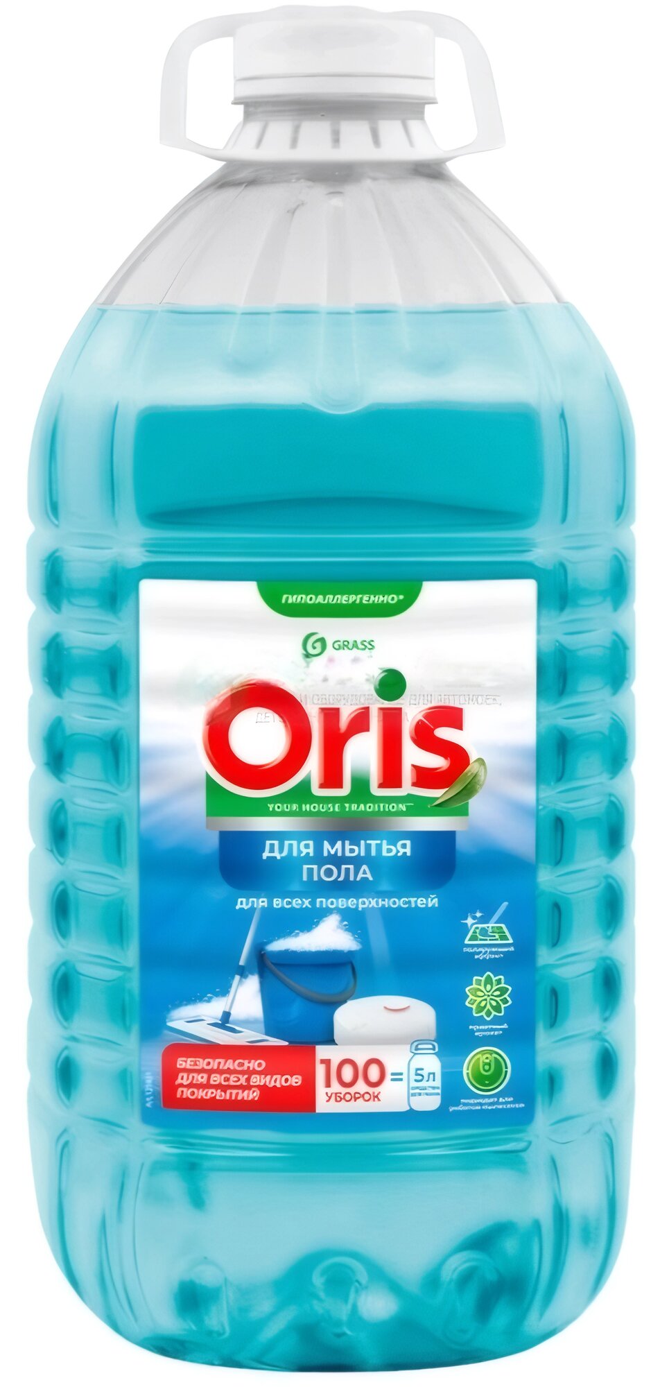 Средство для мытья пола с Grass с полирующим эффектом oris 5л