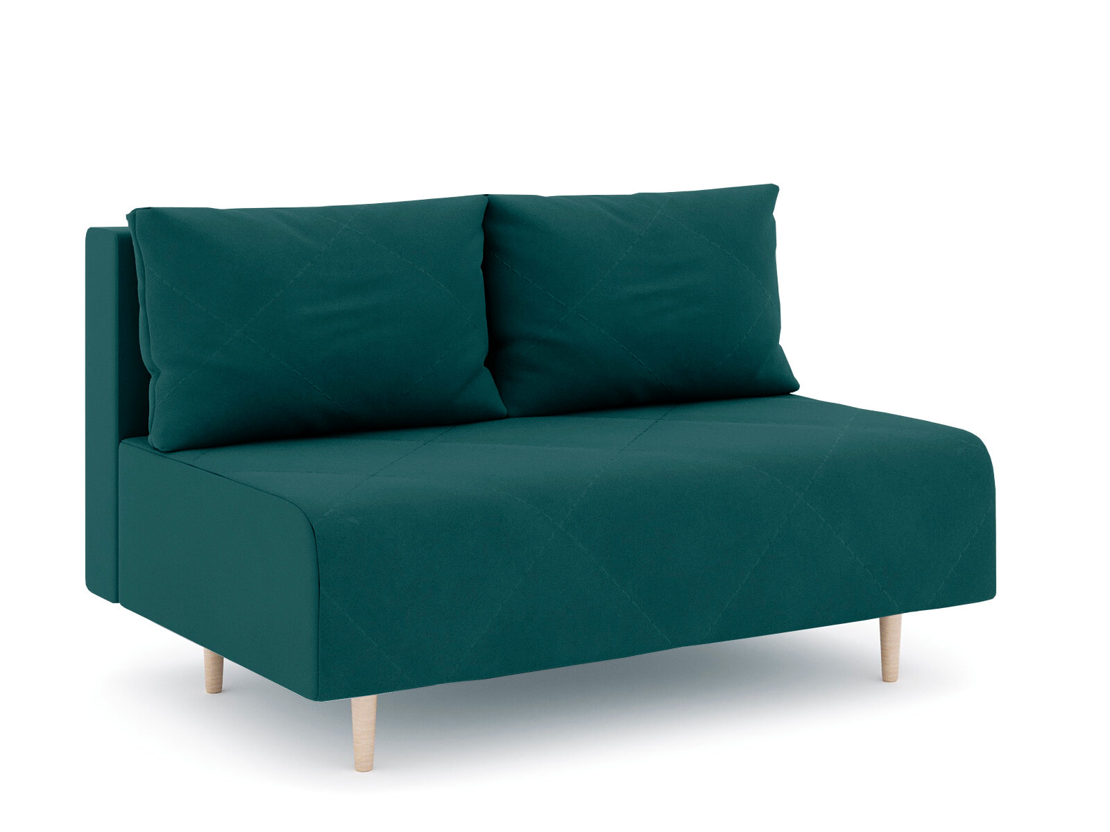 Диван DiHall "Мили Мини", без подлокотников, изумрудный, 120х95х90 см