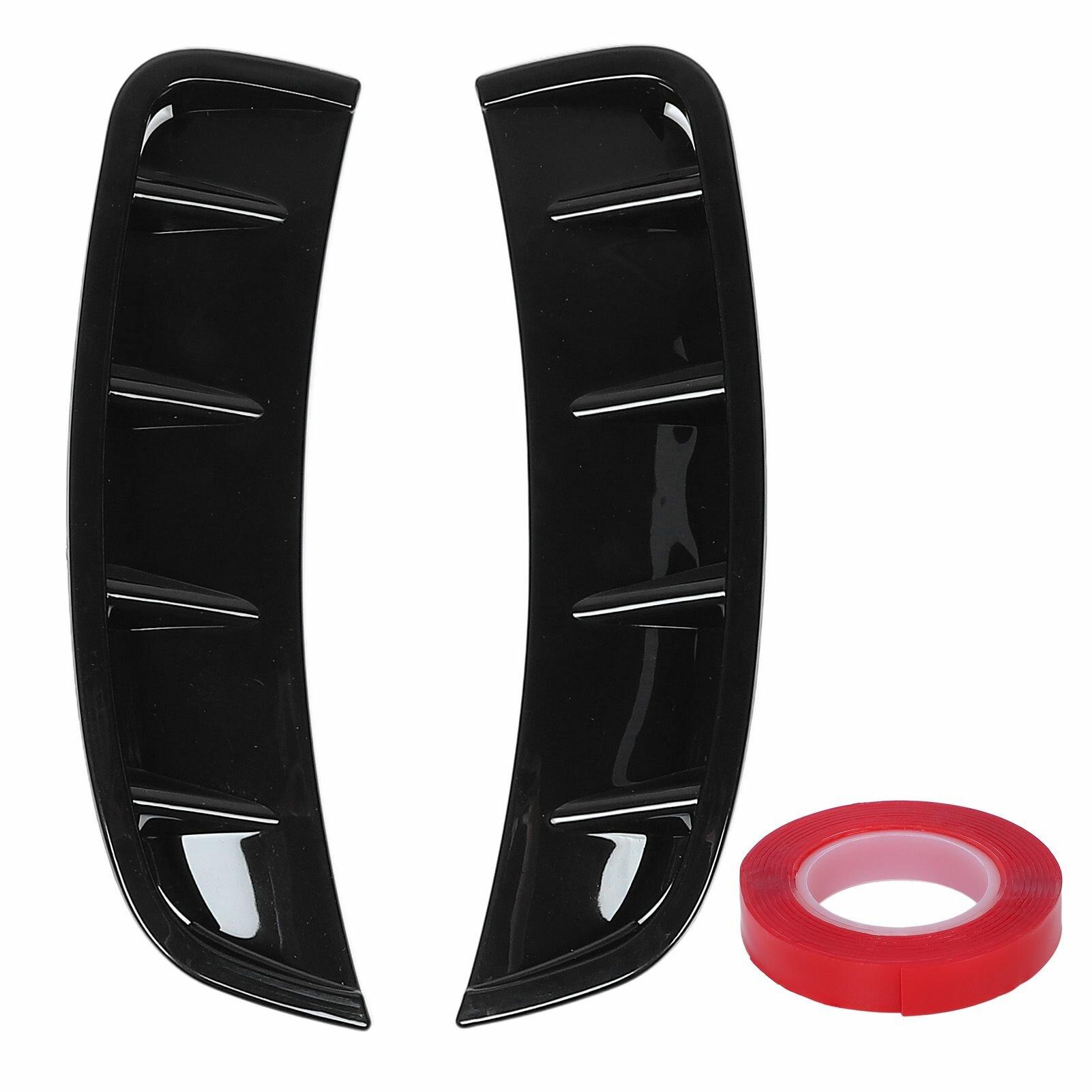 Боковой Спойлер Переднего Бампера, Улучшает Аэродинамику и Внешний Вид, Глянцевый Черный