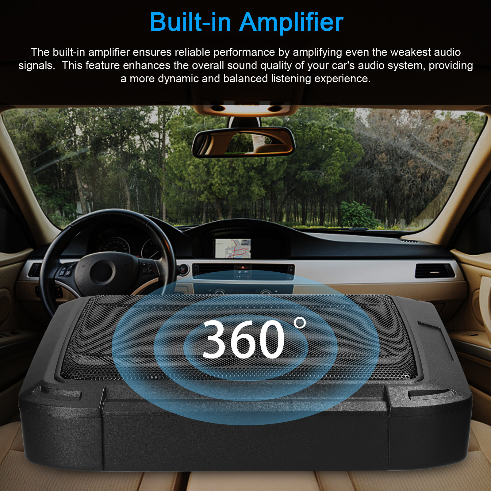 Автомобильный сабвуфер под сиденье 12in 200W