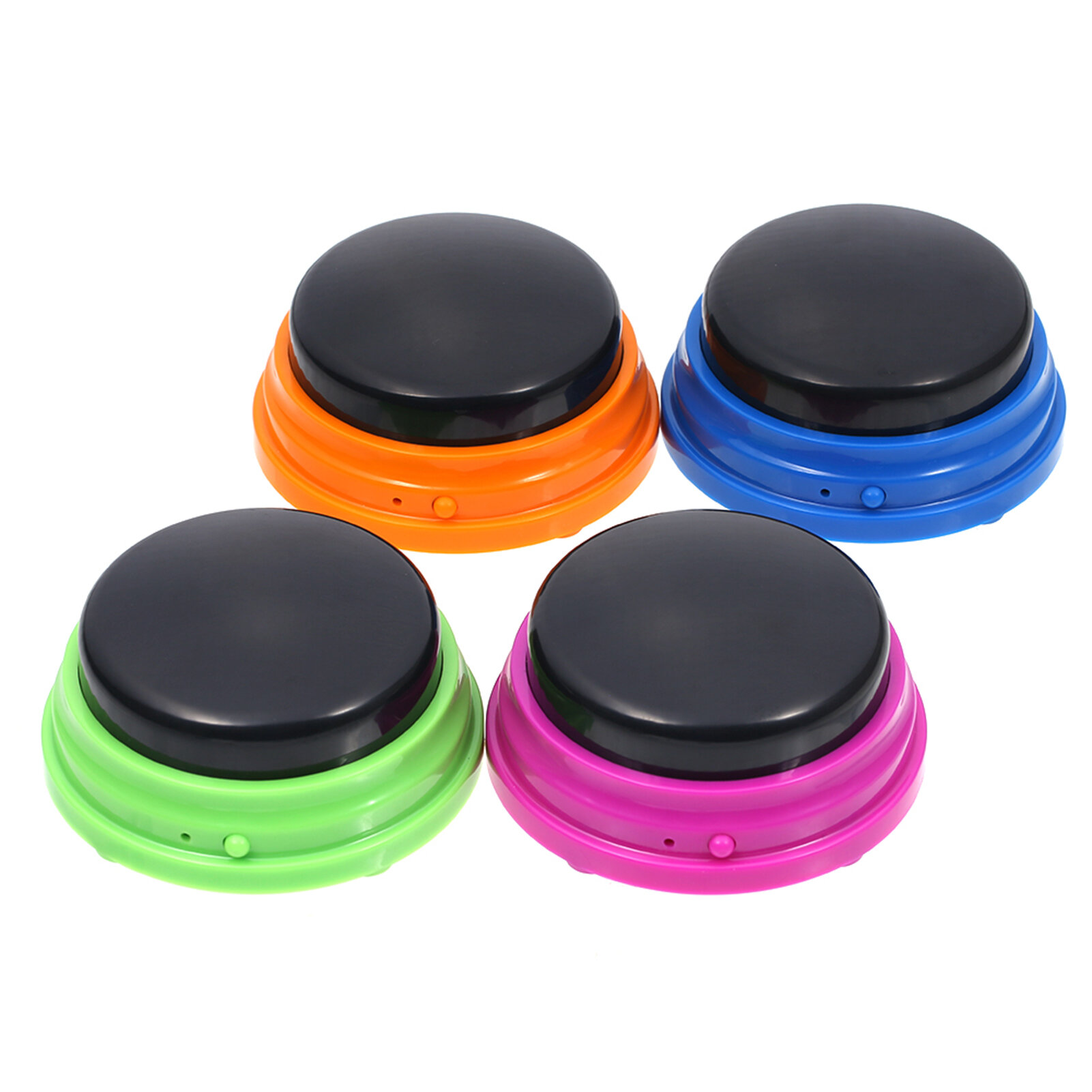 Записьvable Talking Button Голосовая запись Звук Button для детей Интерактивная игрушка Ответные кнопки, цвет: оранжевый, зеленый, синий, фиолетовый, питание: 2 * AAA (не в комплекте), размер: 85 * 85 * 35мм, вес: 66г, количество: 4 * Button