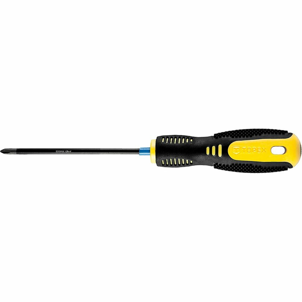 Крестовая отвертка TOPEX 39D820 Phillips PH0, стержень из CrV, рукоять с магнитным наконечником, бытовой