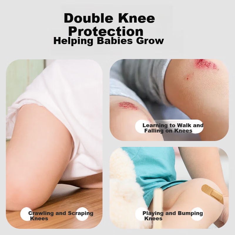 McMag Baby Knee Pads Toddler Crawling Anti-fall Learning to Walk Knee Guards Adjustable Size 2 Pairs