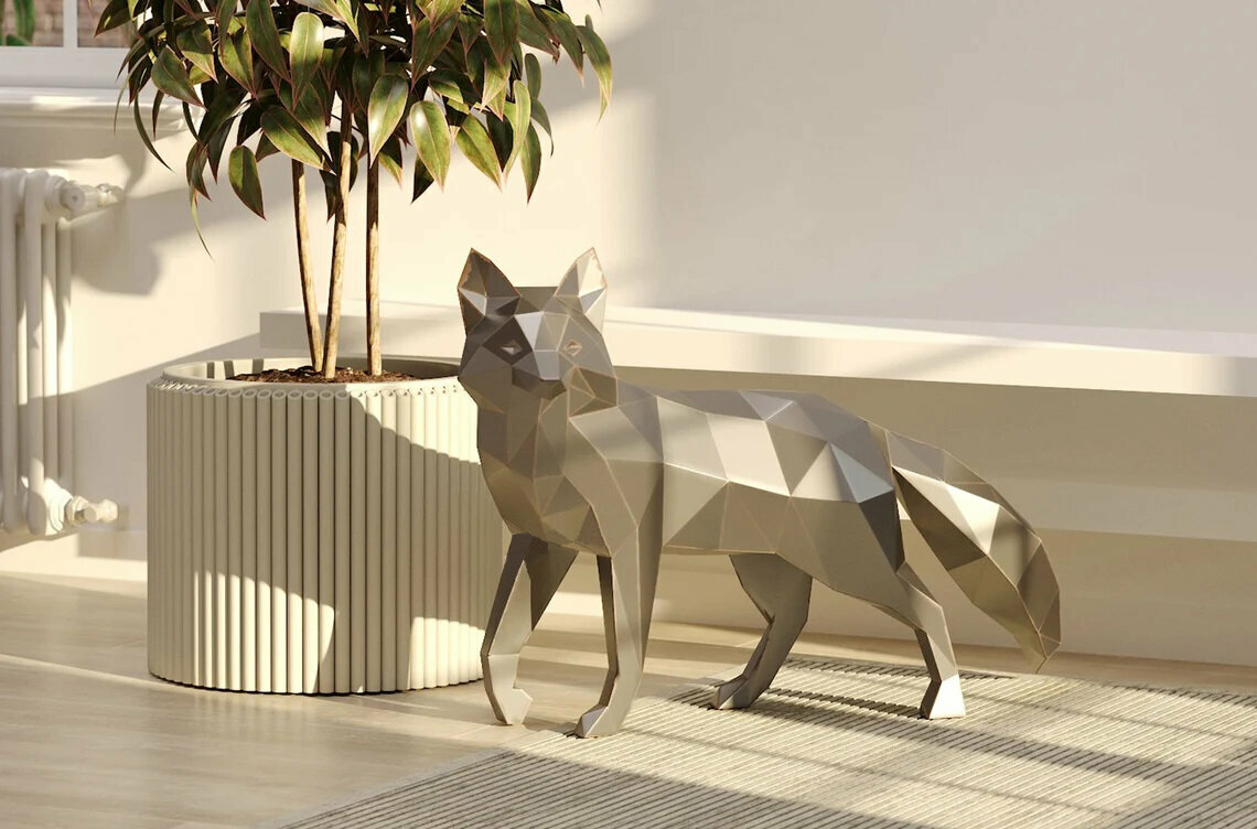 Полигональная фигура Лисичка