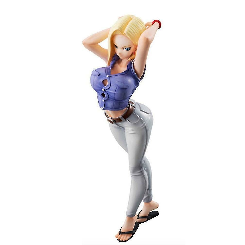 19см Dragon Ball Glass Android 18 Фигурка Игрушка-MIN