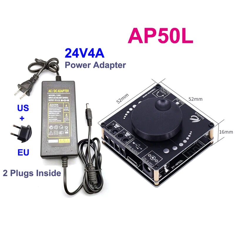 Creadvent AP50L двухканальный Bluetooth-усилитель мощности 50Вт AP50L 24V4A