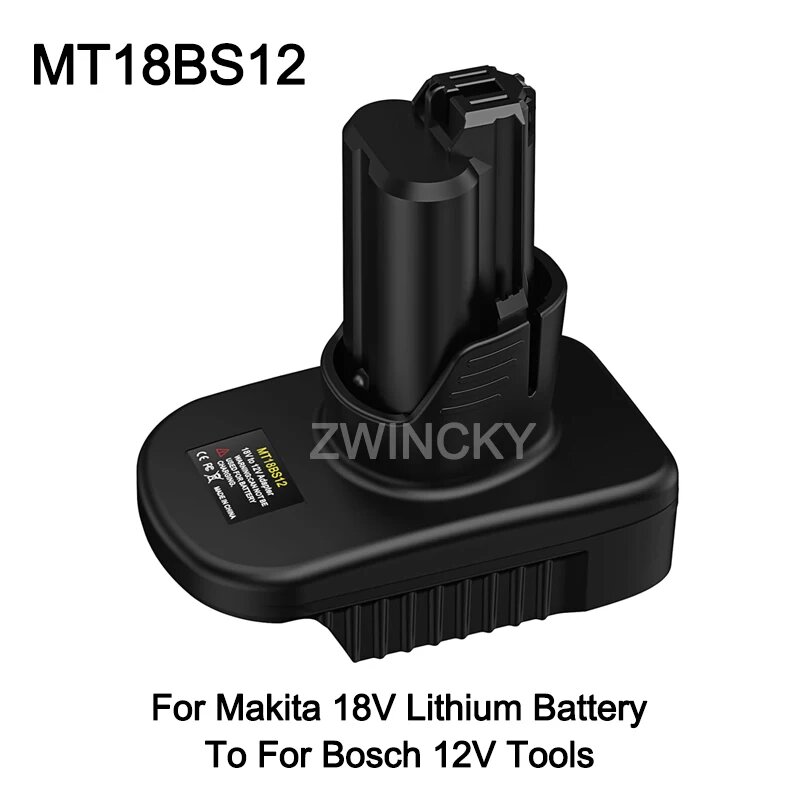 Адаптер для аккумуляторов Makita/Dewalt/Milwaukee/Bosch 18В к инструменту Bosch 12В For Makita