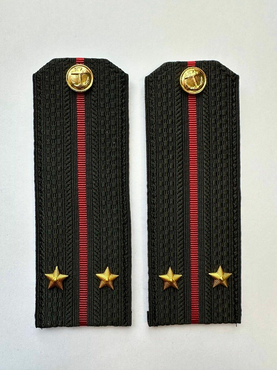 Погоны Морской пехоты повседневные Лейтенант цвет черный с красными просветами