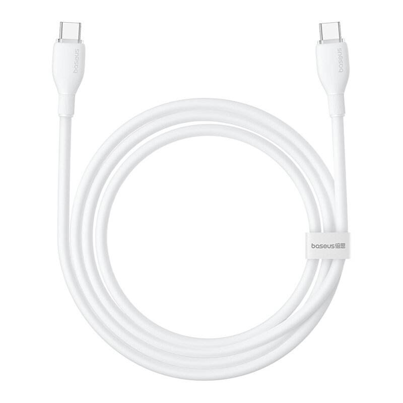 Кабель Baseus 150 см 100W Type-C-Type-C зарядка+данные, белый
