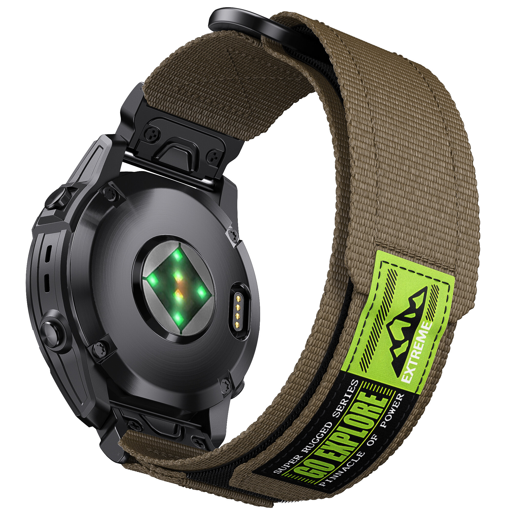 QuickFit 26 мм Ремень нейлоновый для Garmin Fenix E/8, Epix Pro 51 мм, Fenix 7X / 6X Pro 5X Plus, Instinct 2X, Enduro