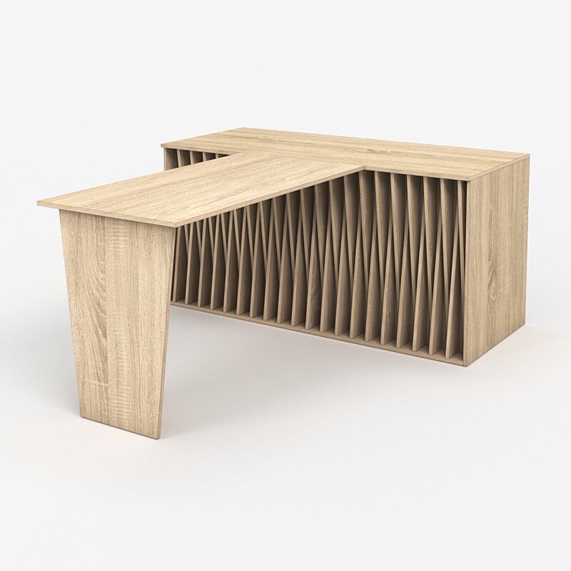 Стол руководителя №9 с приставкой брифингом, Дуб Сонома. Производитель товара - компания Westcom.