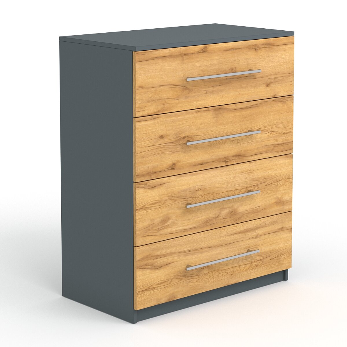 Комод "Оззи" №2, Темно-серый и Дуб Золотистый. Производитель товара - компания Westcom.