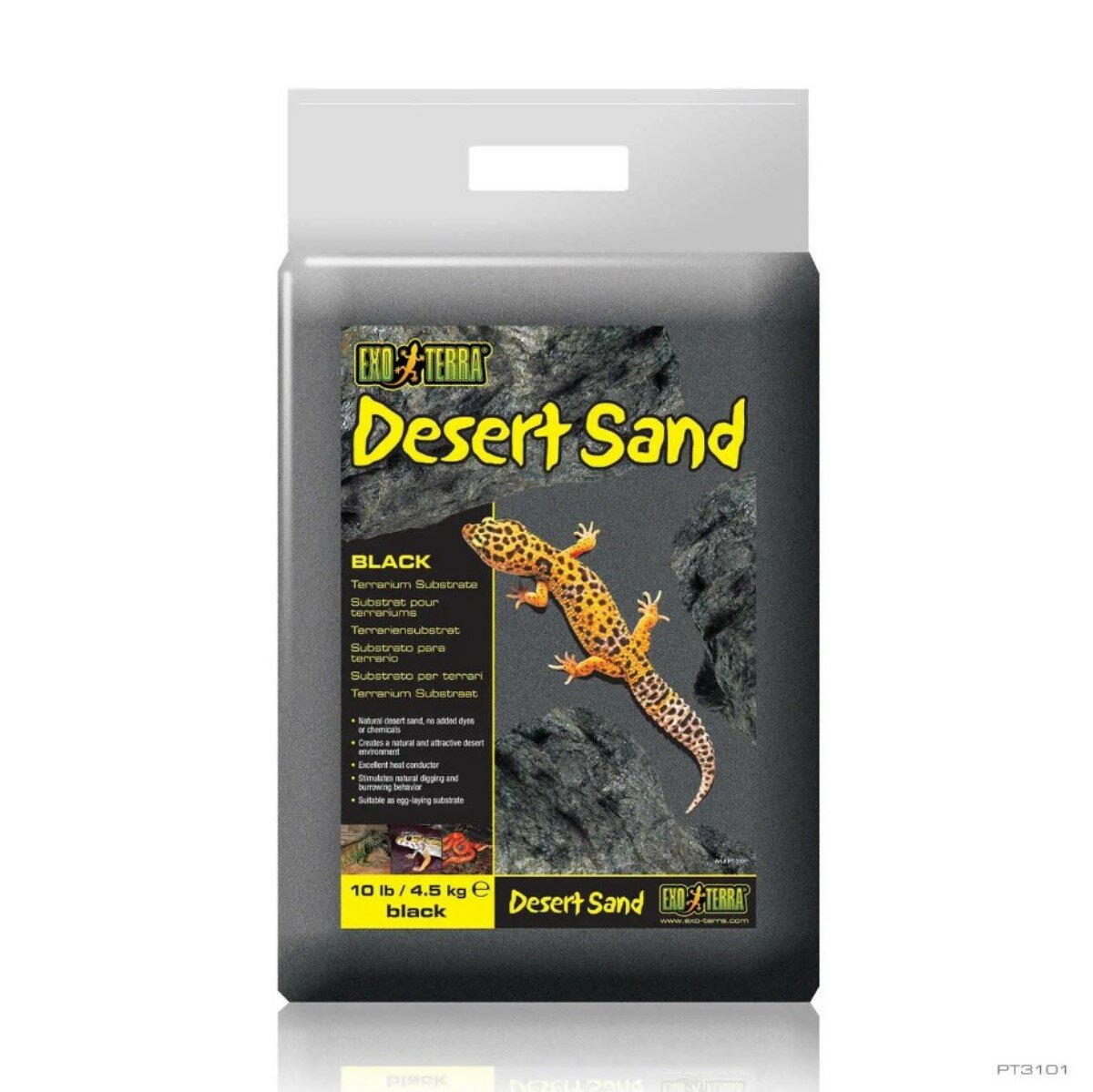 Песок для террариума Exo Terra Desert Sand, черный, 4,5 кг. PT3101