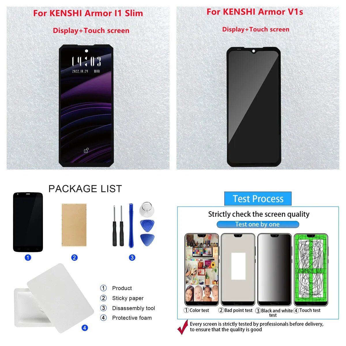 Для KENSHI Armor I1 тонкий ЖК-дисплей с сенсорным экраном и дигитайзером сенсор в For Armor I1 Slim