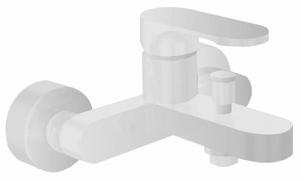 Смеситель для ванны AZARIO VIANO с коротким изливом, белый (AZ-158305026)