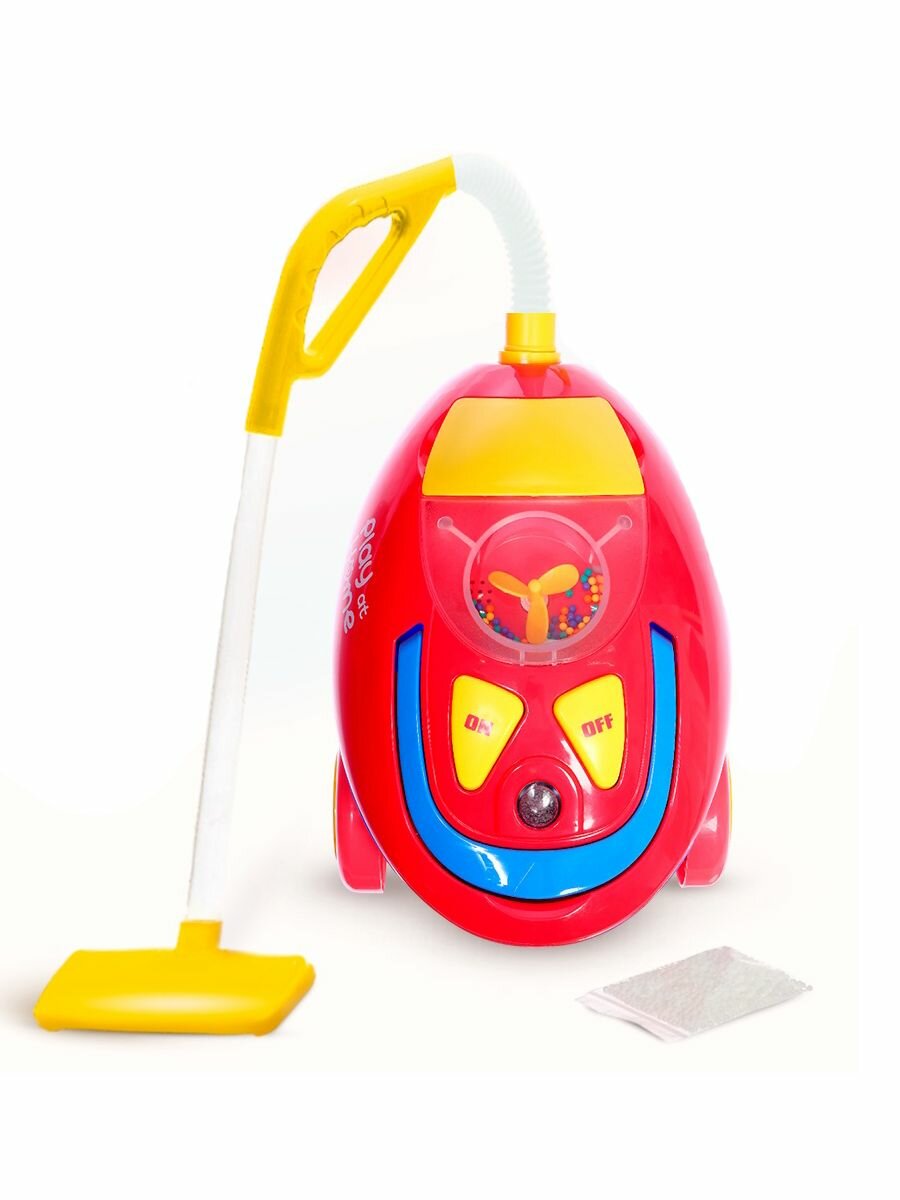 Игрушечная бытовая техника "Пылесос гигант" со звуковыми и световыми эффектами, развивающая интерактивная игрушка для детей, работает от батареек