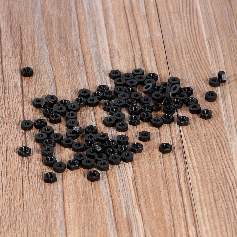 100шт Штыри гайки втулки пластиковые нейлоновые шестигранные мужские женские круглые головы M2 M3 M4, длина втулок 6mm 8mm 10mm 12mm 15mm, ширина 5.6mm, длина резьбы 5mm 6mm 8mm 10mm, шаг резьбы 0.4mm 0.5mm 0.7mm, толщина 1.8mm 2.7mm 3mm