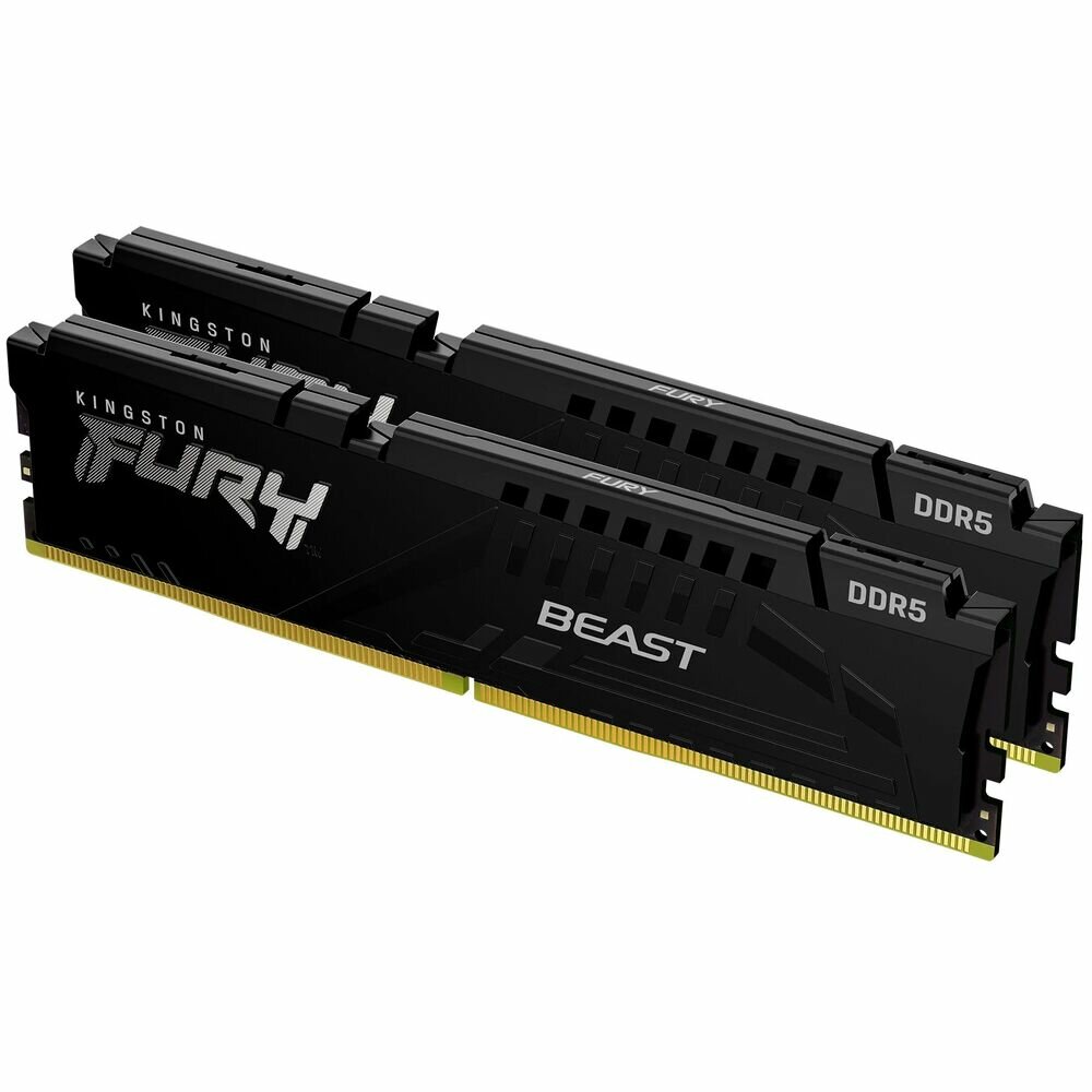 Оперативная память Kingston FURY Beast Black 64 ГБ (2х32ГБ) DDR5 5600 МГц CL40 DIMM (KF556C40BBK2-64)