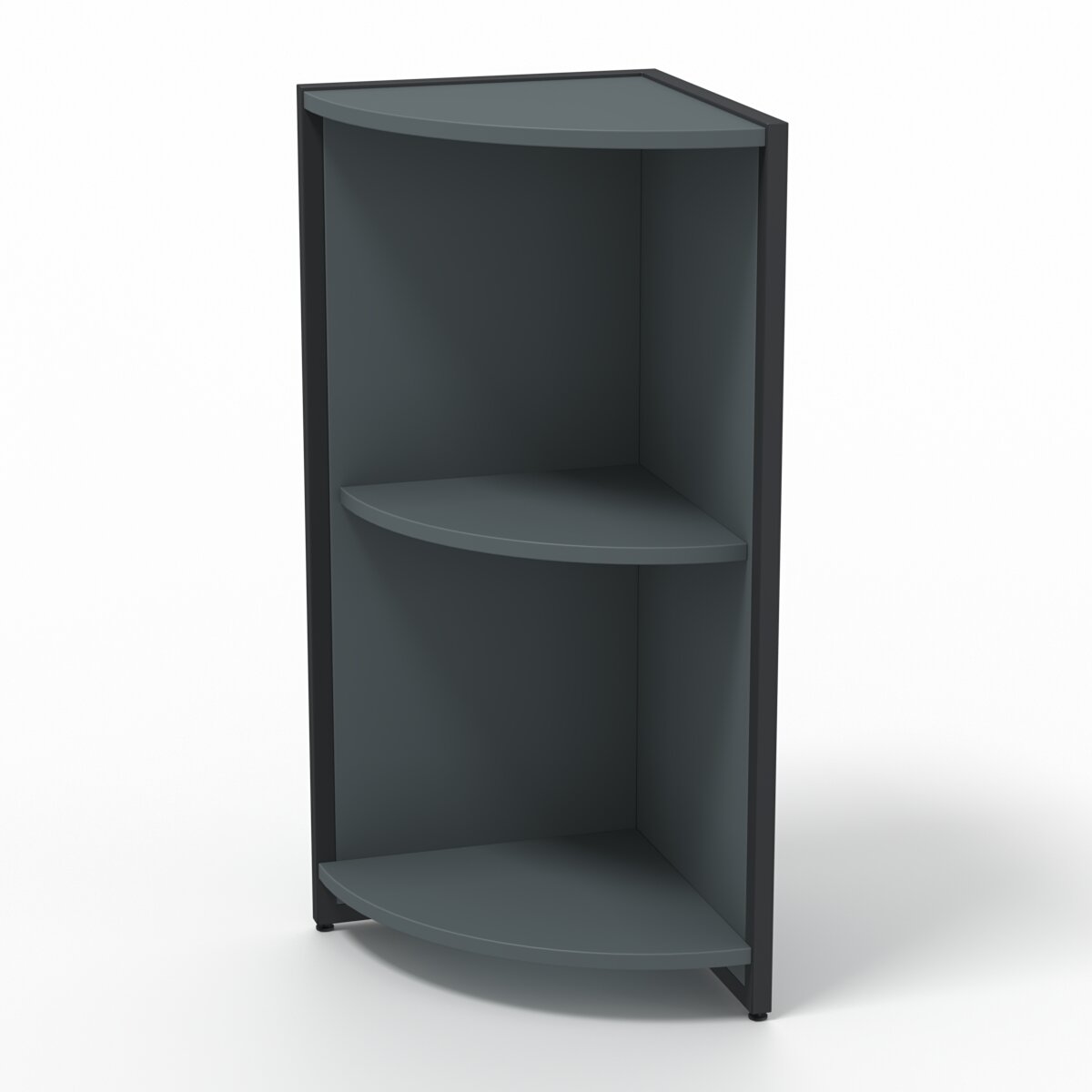 Угловой офисный стеллаж "Вектор" СР-21 "стронг" в стиле лофт, Темно-Серый