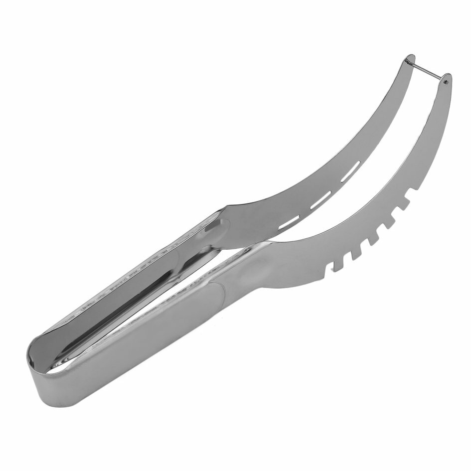 Удобный арбузный слайсер фруктовый резак серповщик совок нержавеющая сталь инструмент - серебристый