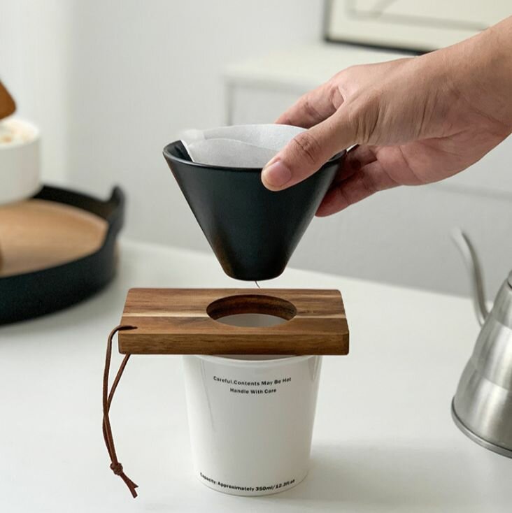 Воронка для заваривания кофе, DAENERO, керамическая, фильтр, дриппер, пуровер