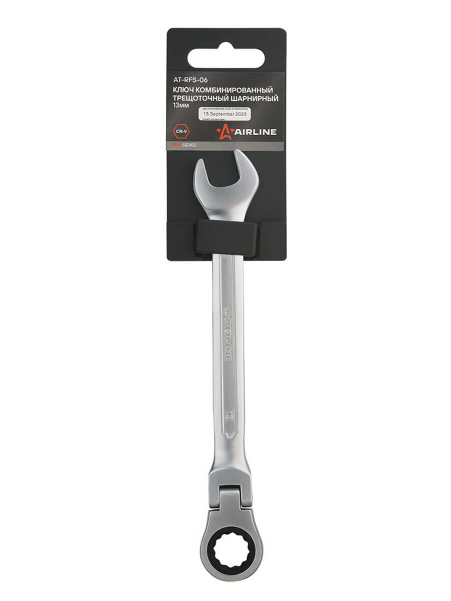 Ключ комбинированный шарнирный с трещоткой Airline ATRFS06, 13 мм