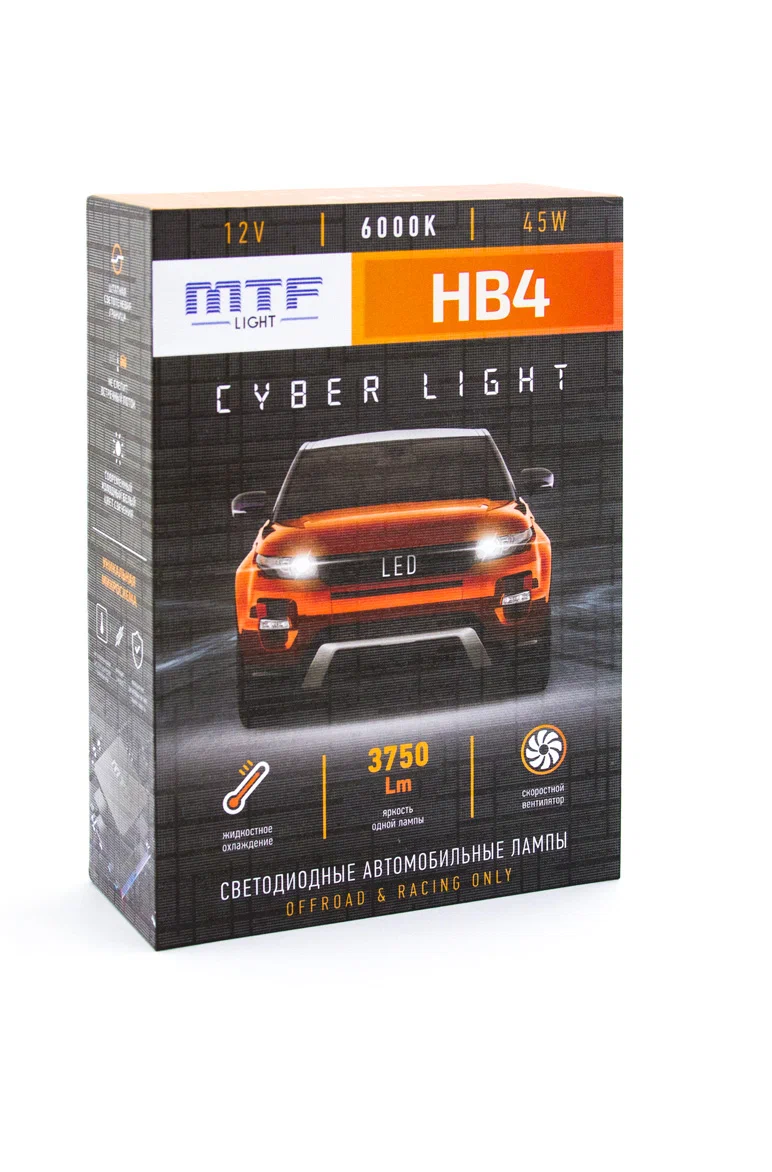 Светодиодные лампы MTF light Cyber Light Can Bus HB4 3750 Lm 6000K (2 лампы)