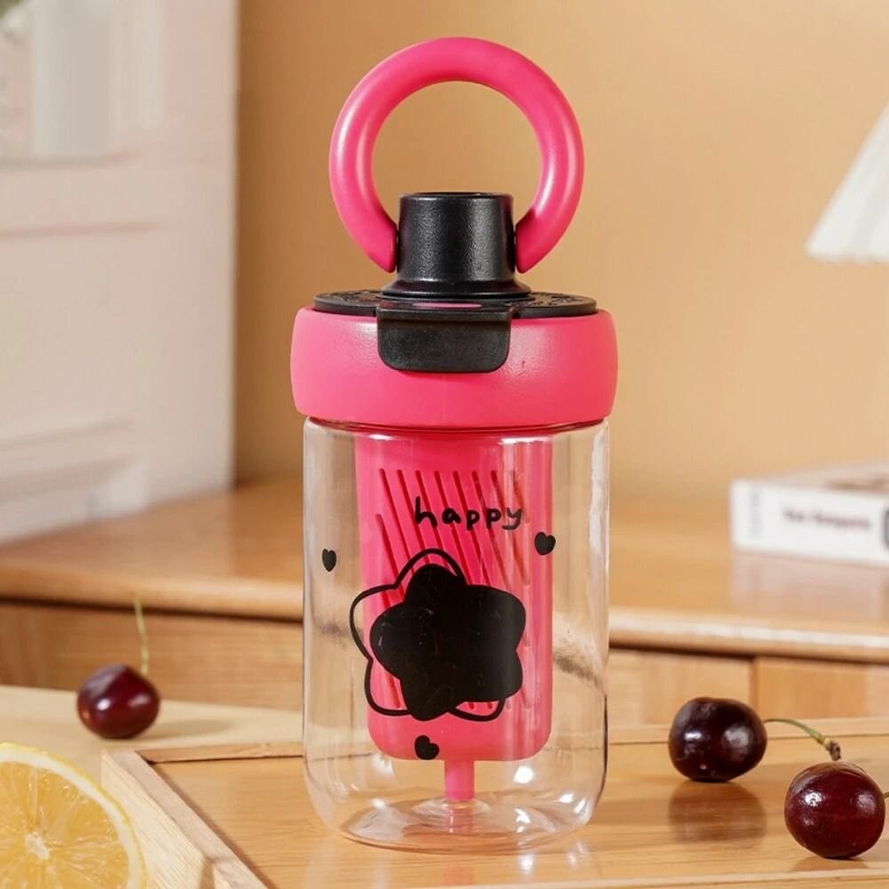 Бутылка для воды Bing Ba Cup Fruit Tea Cup with Handle 600ml (ALX-022) Red