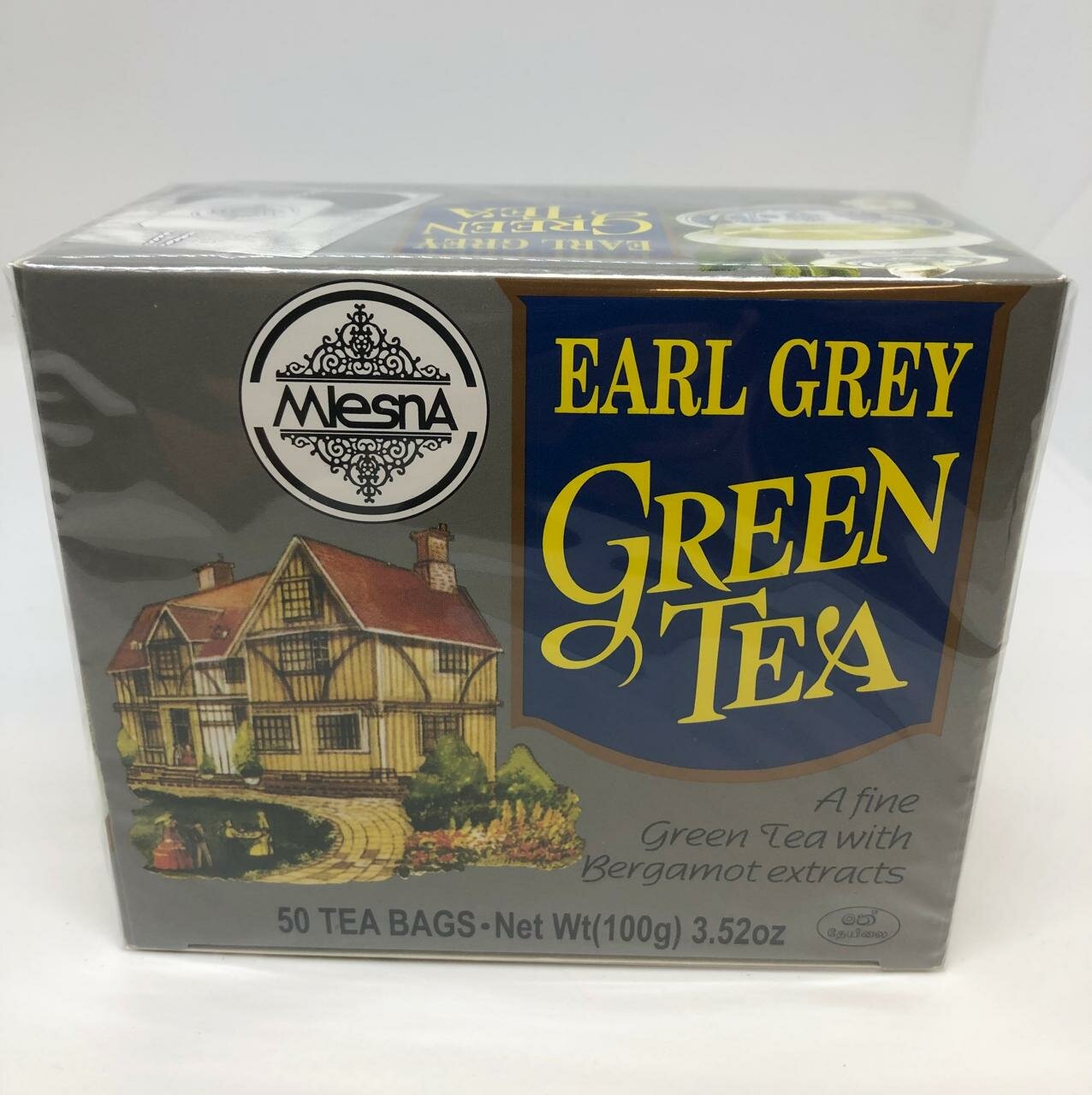 " Млесна" чай цейлонский зелёный "Эрл Грей" ( с ароматом бергамота ) 50 пакетиков