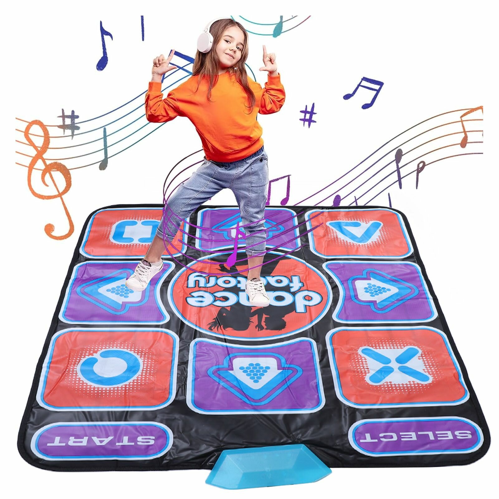 Детский музыкальный танцевальный коврик для улучшения координации, противоскользящий интерактивный электронный танцевальный коврик для ТВ-ПК